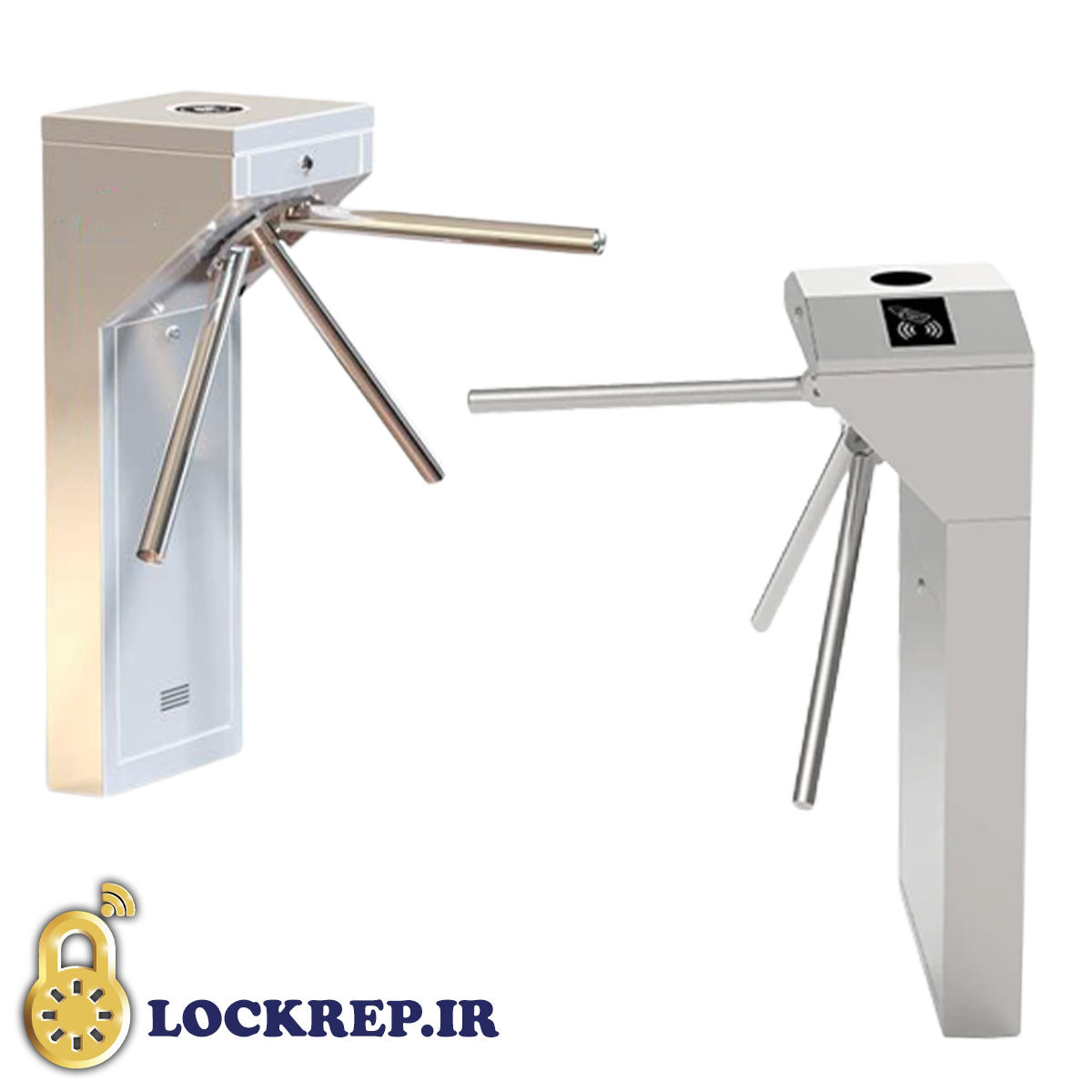 گیت کنترل تردد سه اهرمی تک پایه استیل - لاکریپ