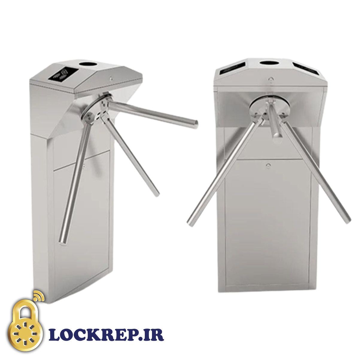 گیت کنترل تردد سه اهرمی تک پایه استیل - لاکریپ